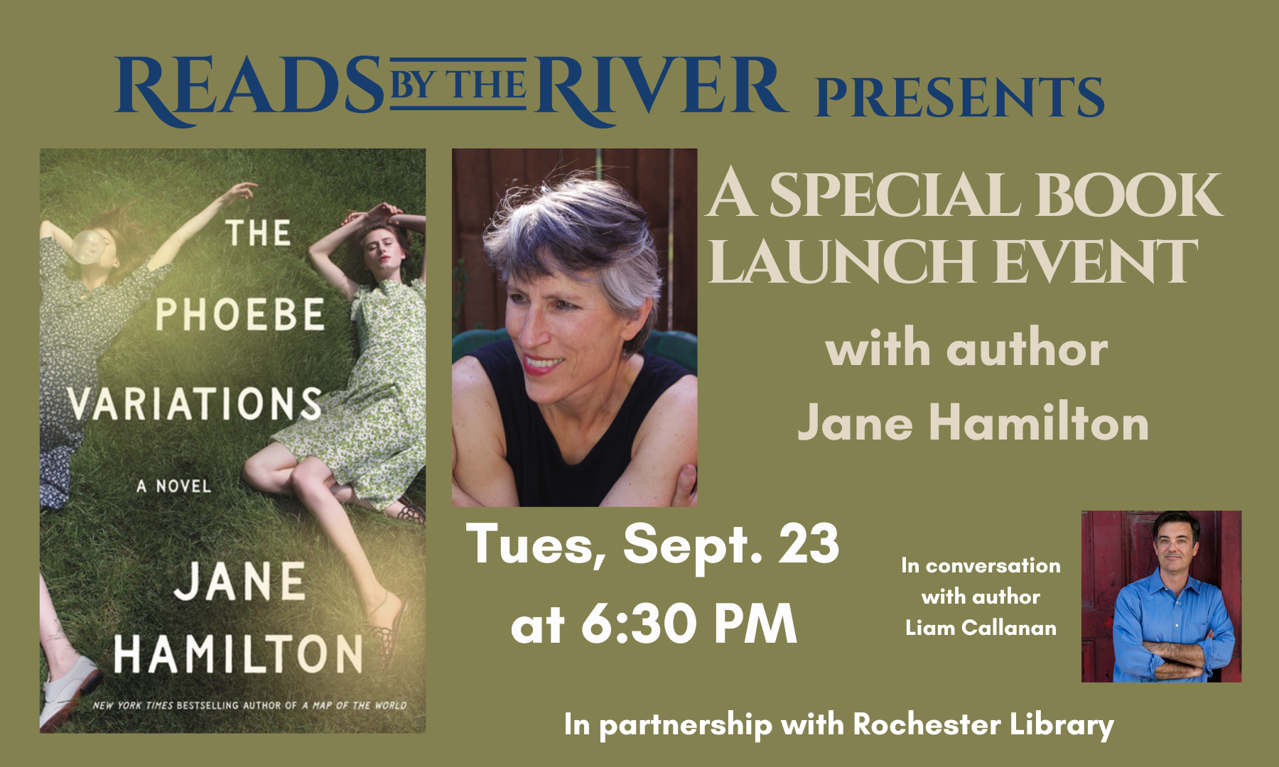 Special Book Launch Event with Jane Hamilton | Reads By the River