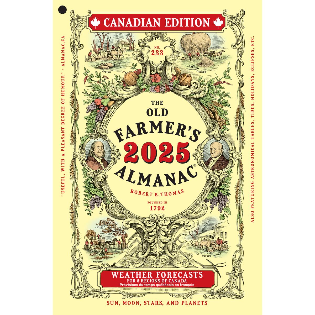 Old Farmer's Almanac 2025 Cdn Ed by Old Farmer's Almanac - McNally Robinson Booksellers
