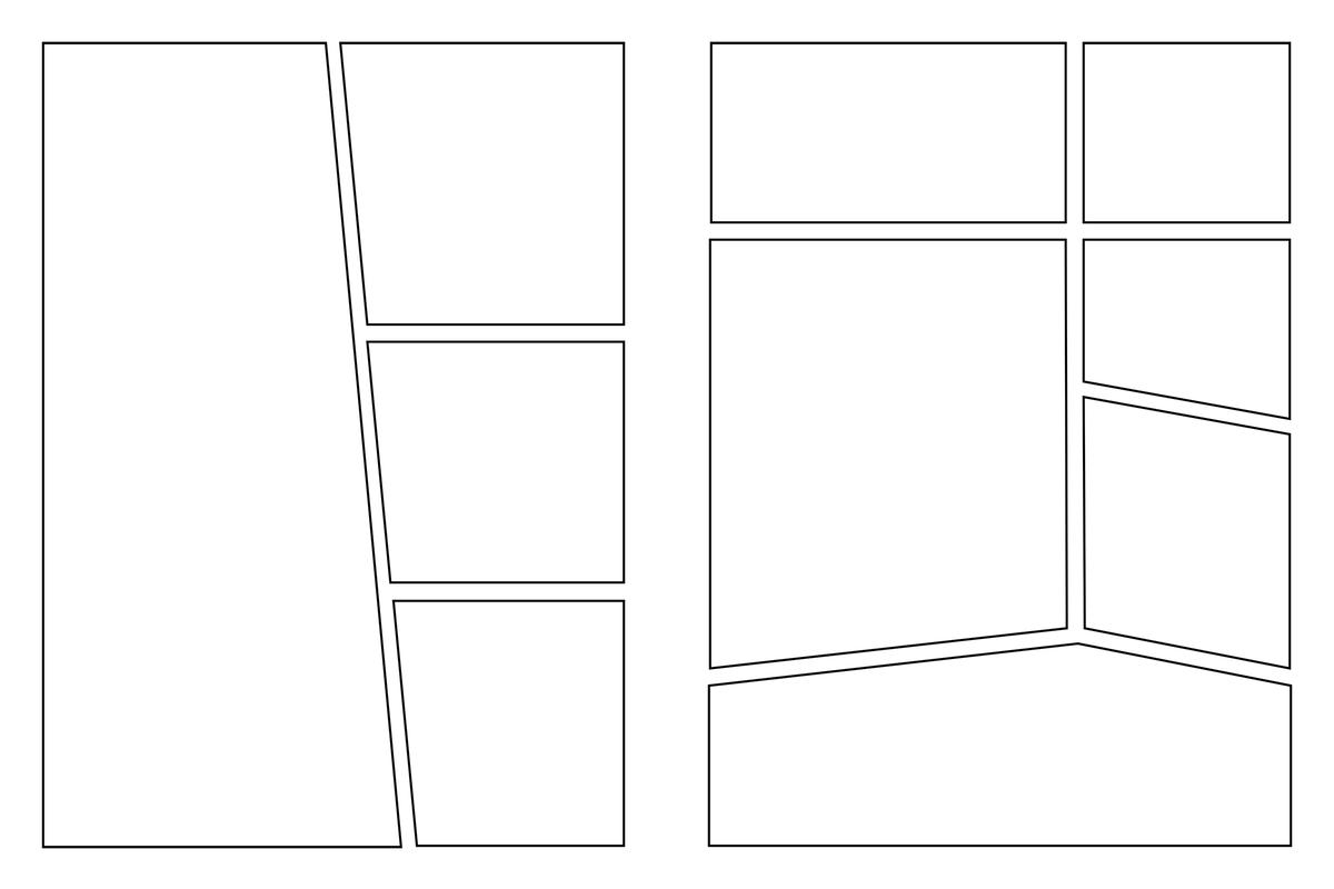 Manga Comic Outline Manga Storyboard Layout A4 Template For Rapidly