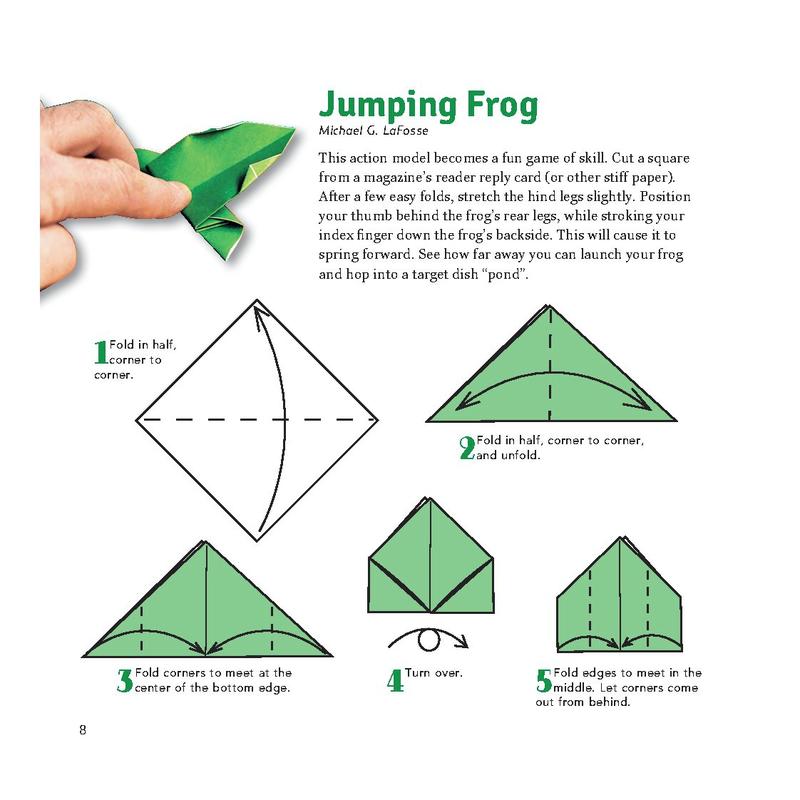Origami Jumping Frog Index Card