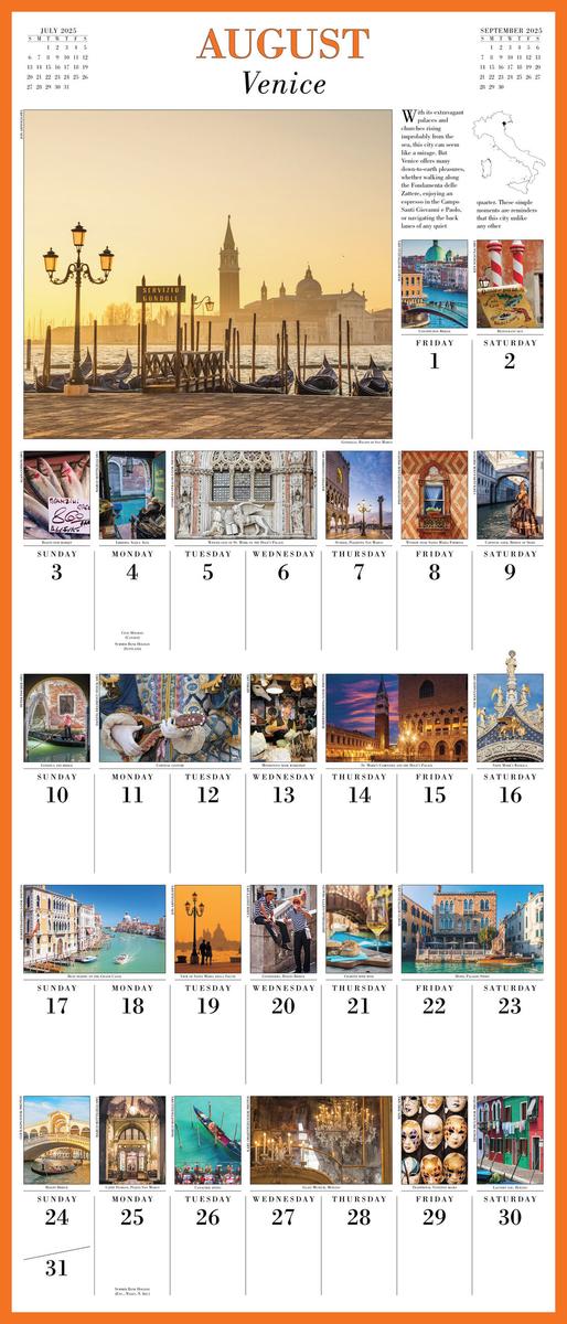 Tuscany 2015 Calendar Italy Vintage Travel Posters Wall Calendar 2025